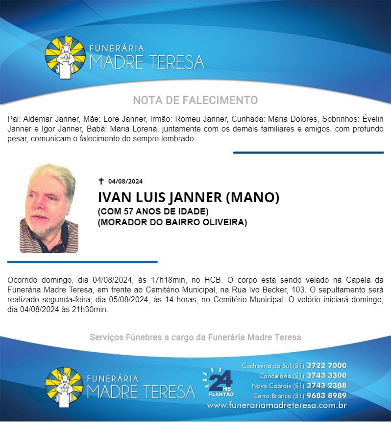 IVAN LUIS JANNER - Rádio Cachoeira